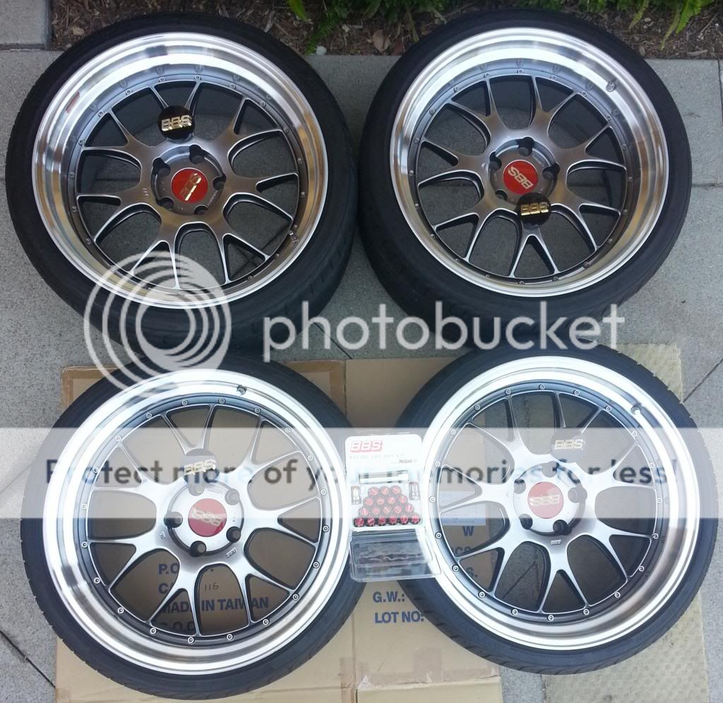 20" BBS LM-R DBK Ericsson Offset, Red Center Caps, Red Lugs